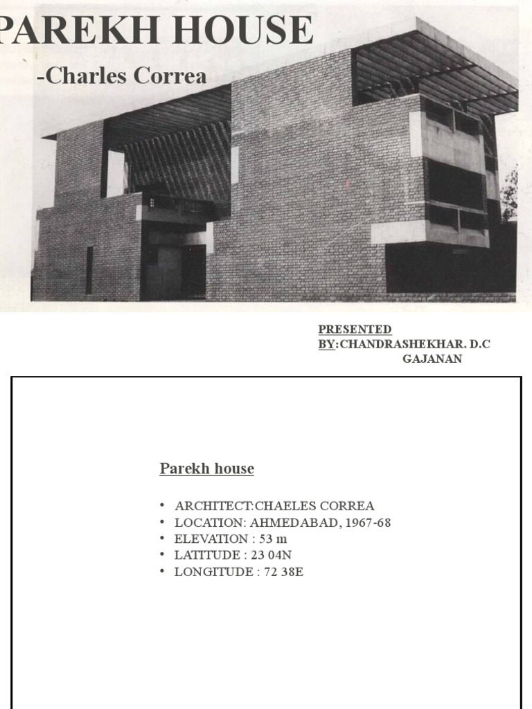 Charles Correa: Presented By:Chandrashekhar. D.C Gajanan | PDF