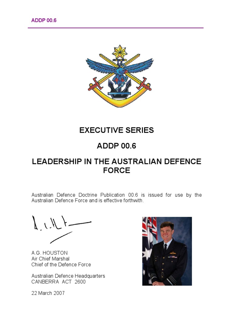 ADDP 00.6-Leadership | PDF | Australian Defence Force | Power (Social ...