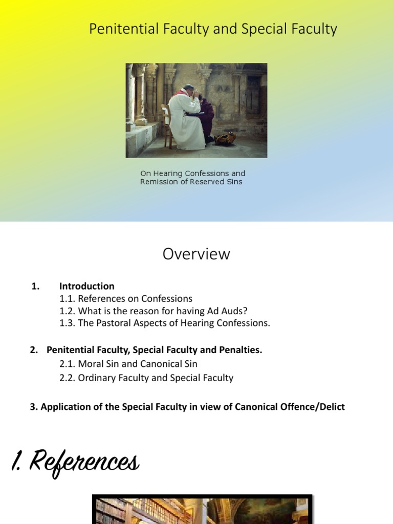 Penitential Faculty and Special Faculty: On Hearing Confessions and ...