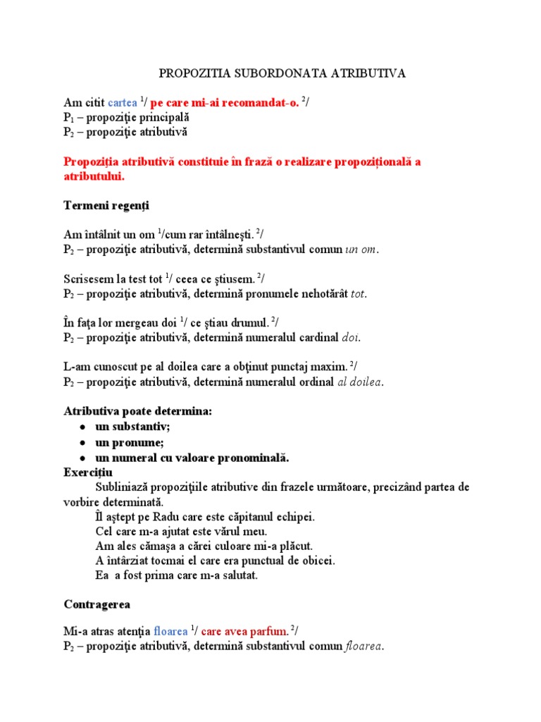 Prop Atributiva | PDF