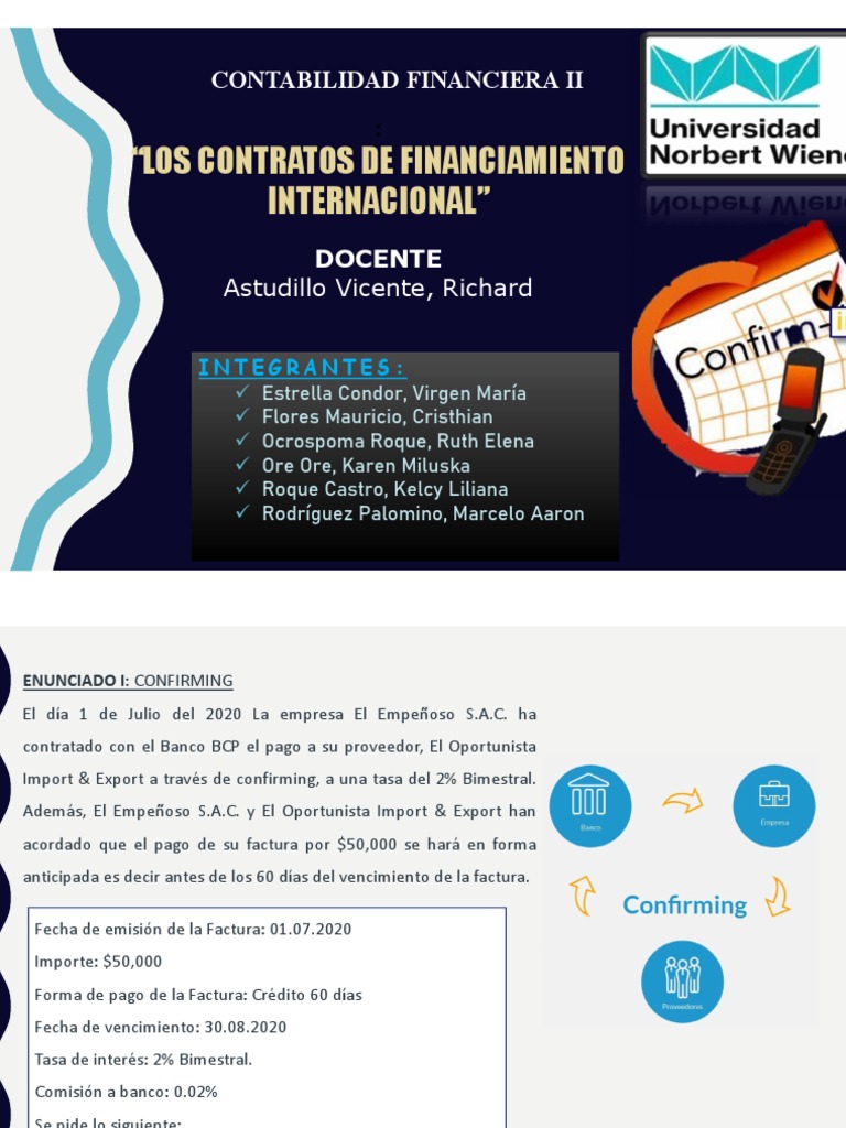 Contrato de Financiamiento Internacional | PDF | Bancos | Interés