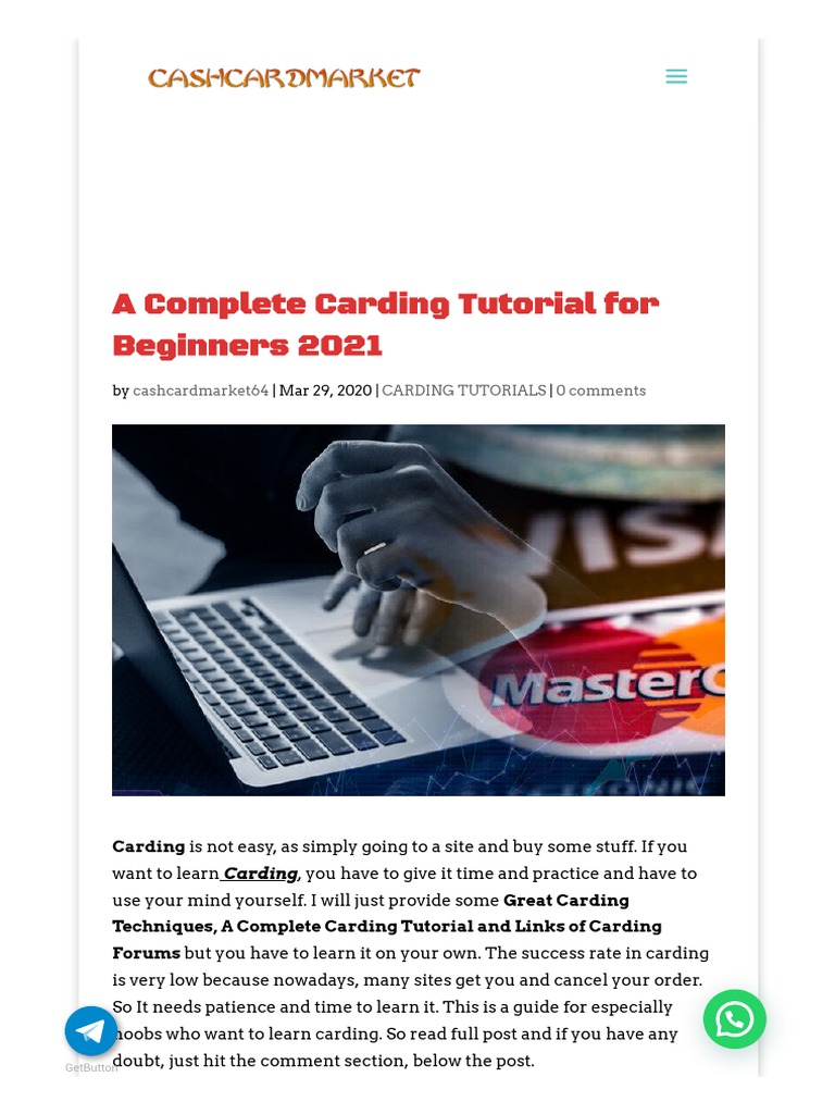 A Complete Carding Tutorial For Beginners 2020 | PDF | Credit Card ...