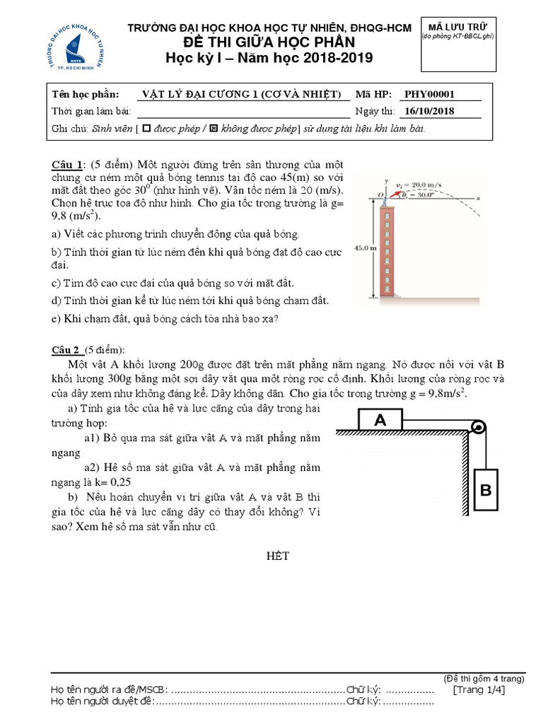 3 - de Thi Giua Ky VLDC 1 HK1 2018-2019 - T NG H P | PDF