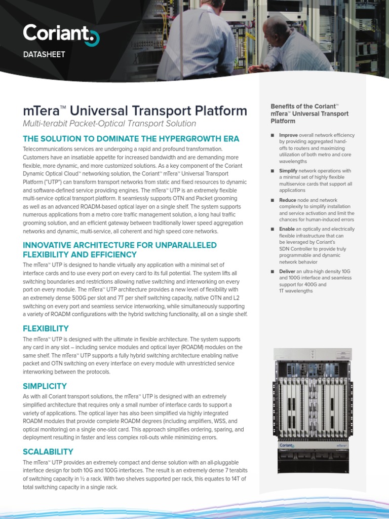 Mtera™ Universal Transport Platform: Multi-Terabit Packet-Optical ...