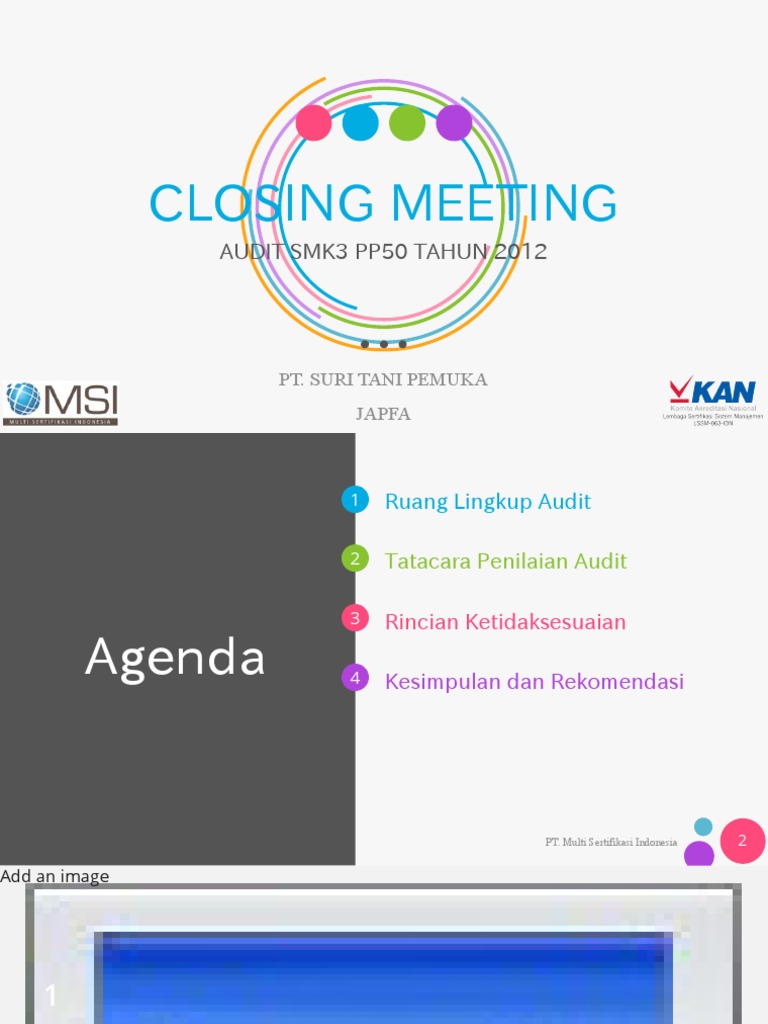 Closing Meeting Template | PDF