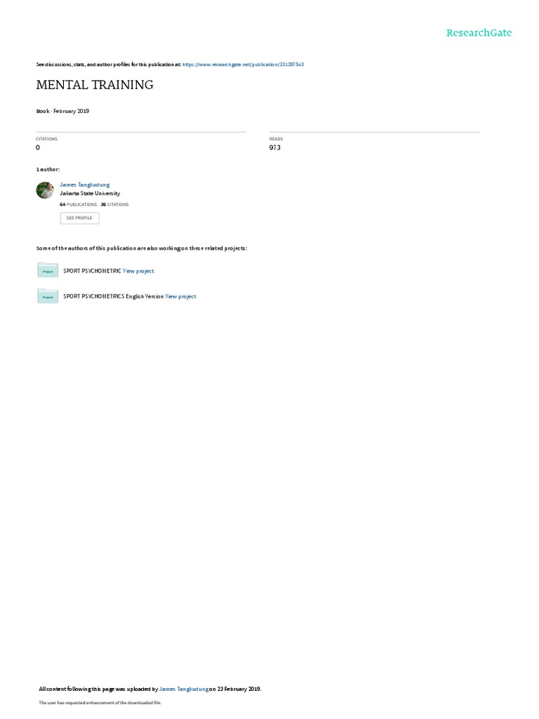 Buku Mental Training | PDF