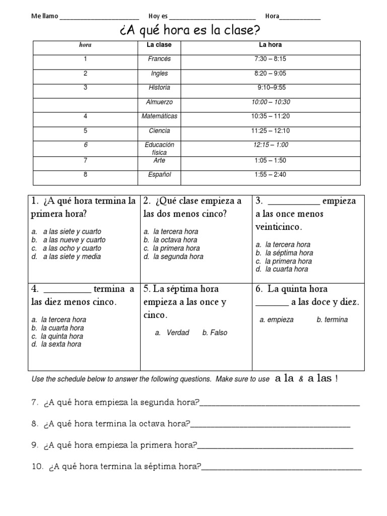 A Que Hora Es La Clase | PDF | Ajedrez | Juegos y actividades