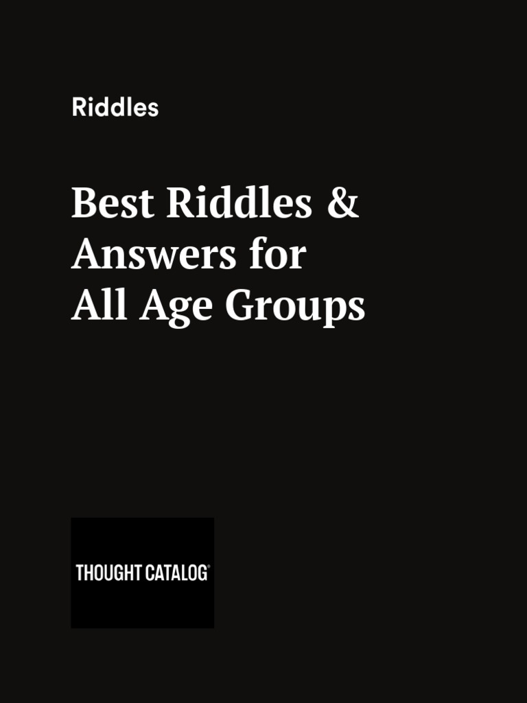 Riddles With Answers | PDF | Sphinx | Riddle