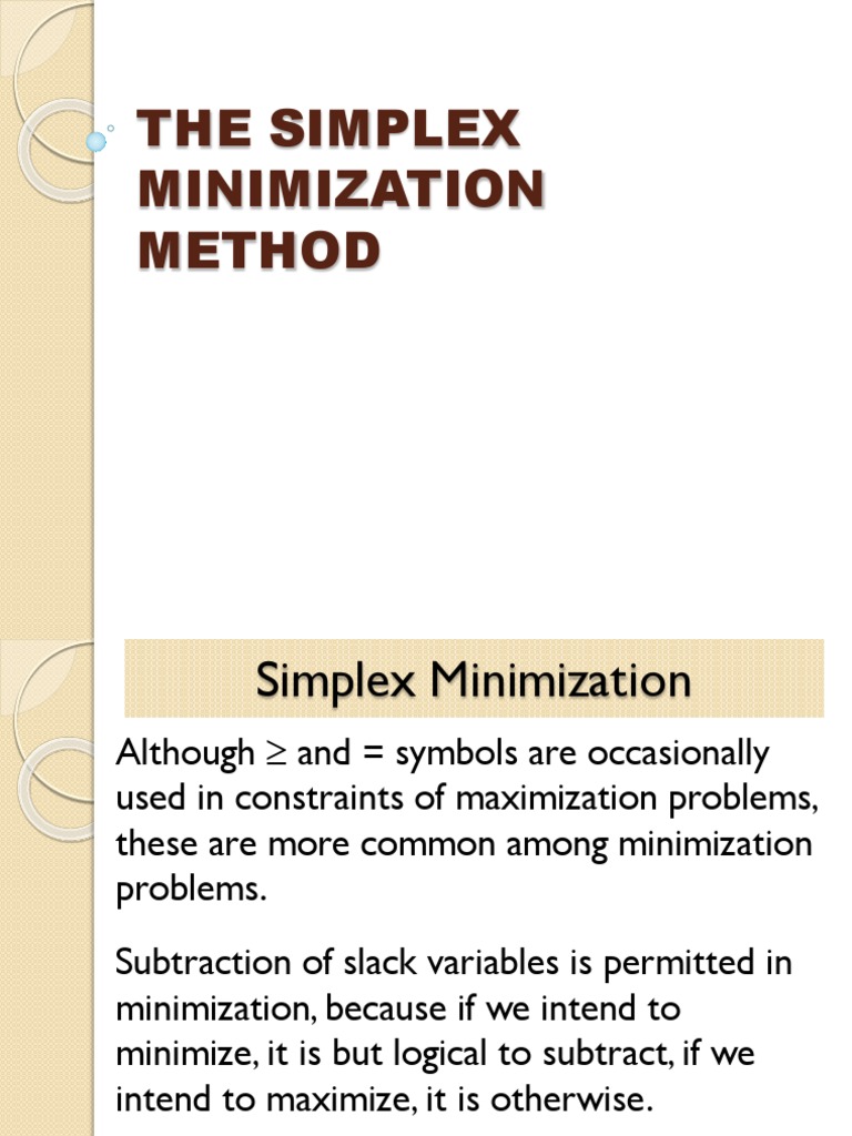 The Simplex Minimization Method | Download Free PDF | Mathematical ...