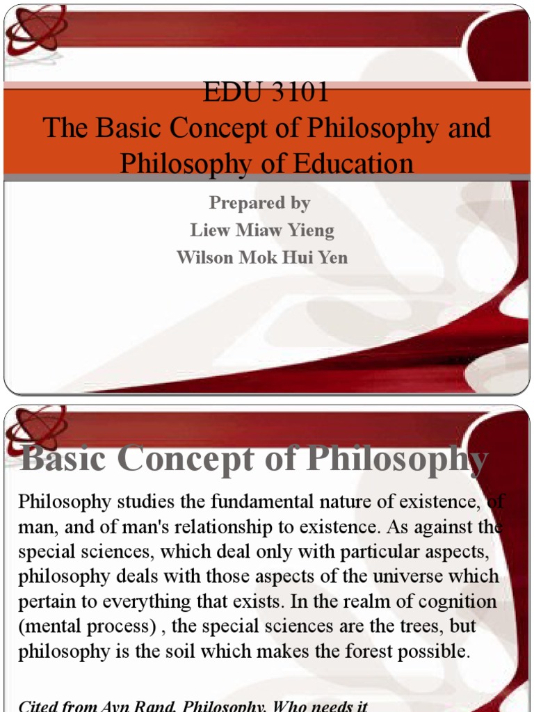 The Basic Concept of Philosophy and Philosophy of | PDF | Knowledge ...