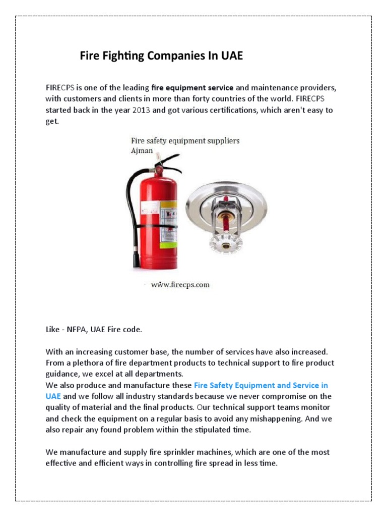 Leading Fire Safety Solutions in UAE | PDF | Business