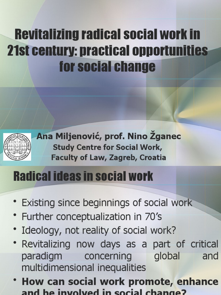 Revitalizing Radical Social Work in 21st Century: Practical ...