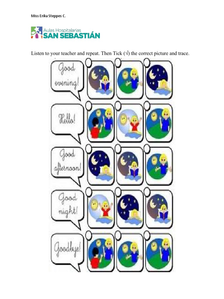 Listen To Your Teacher and Repeat Class 2 | PDF