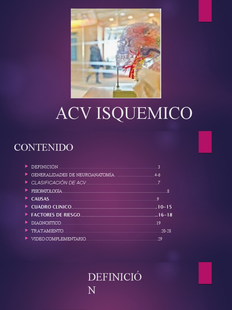 Acv Isquemico | PDF | Carrera | Isquemia