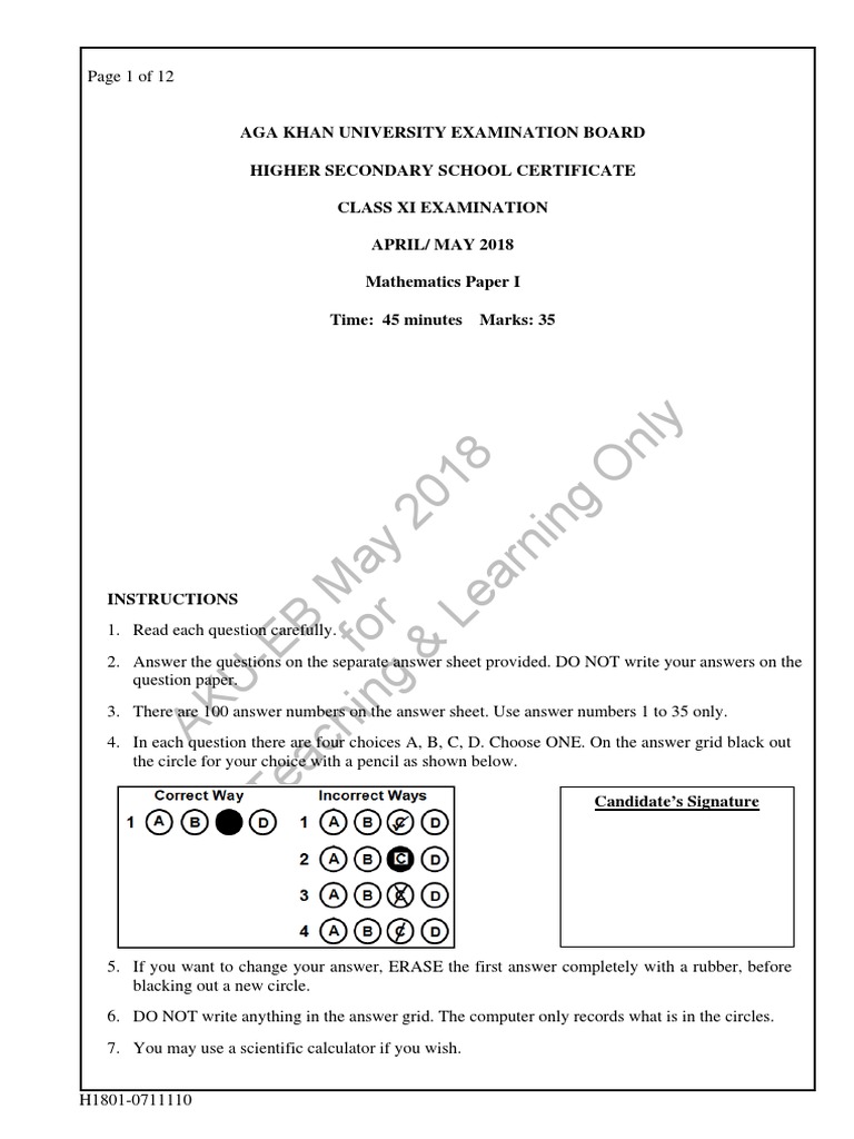 Mathematics HSSC 1 Paper I | PDF | Matrix (Mathematics) | Triangle