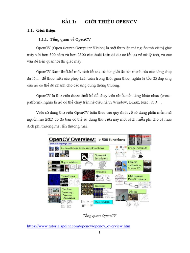 00 - Gioi Thieu Va Huong Dan Lap Trinh OpenCV-Pychan | PDF