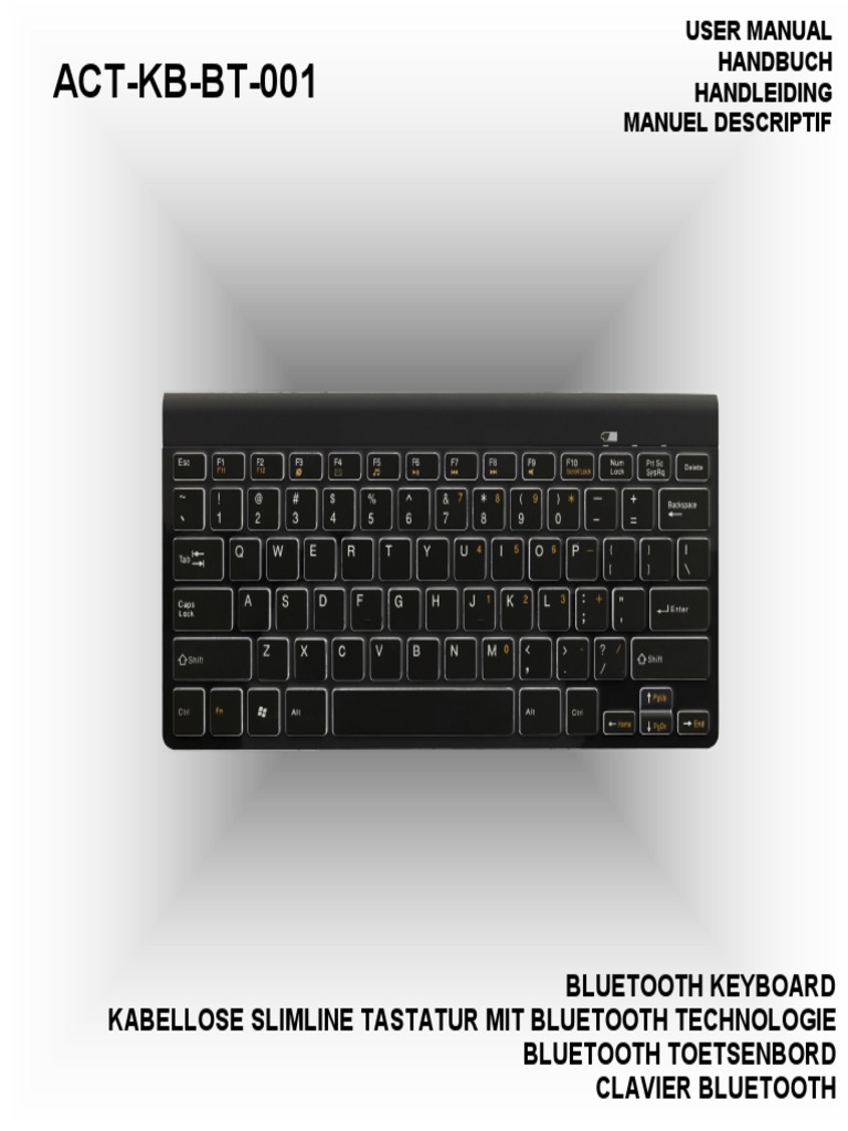 Maxxter ACT KB BT 001 Keyboard | PDF | Computer Keyboard | Bluetooth