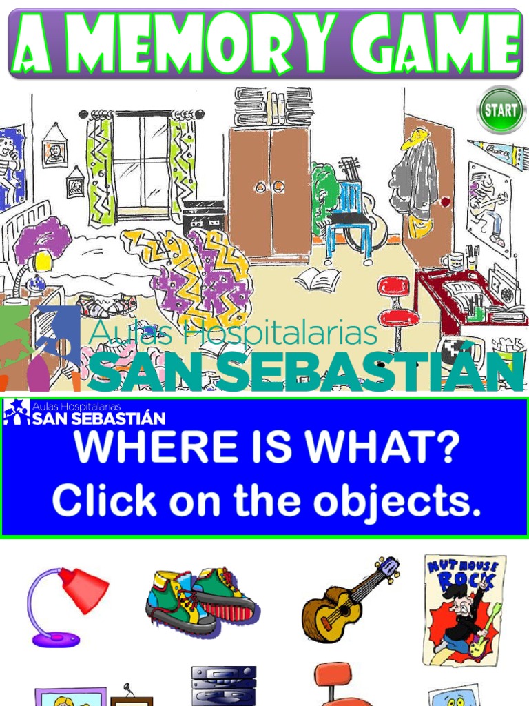 A Messy Room A Memory Game Prepositions Fun Activities Games Games ...