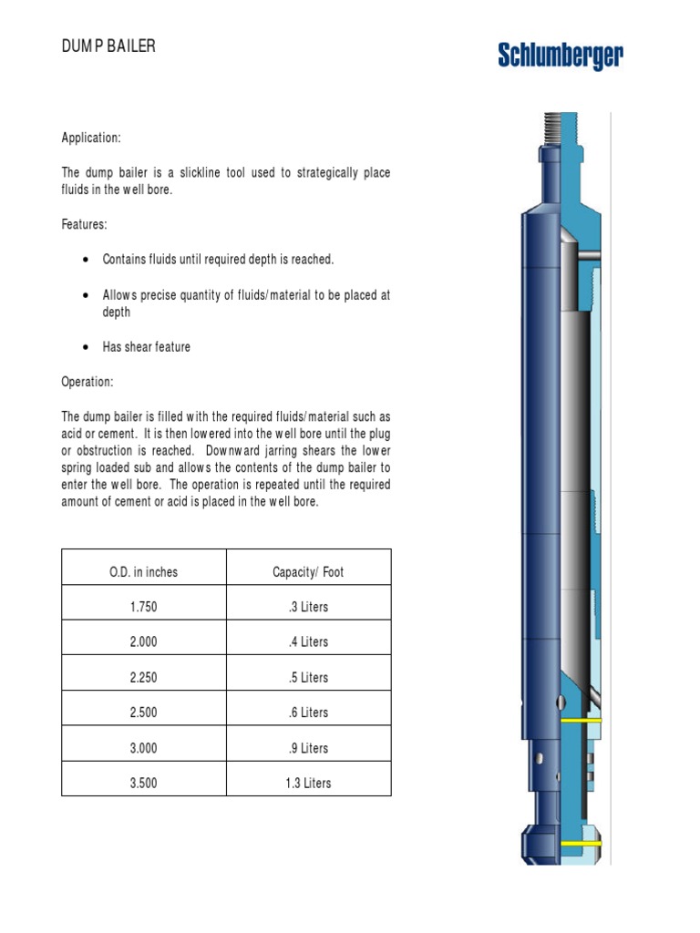 Dump Bailer Operation and Features | PDF