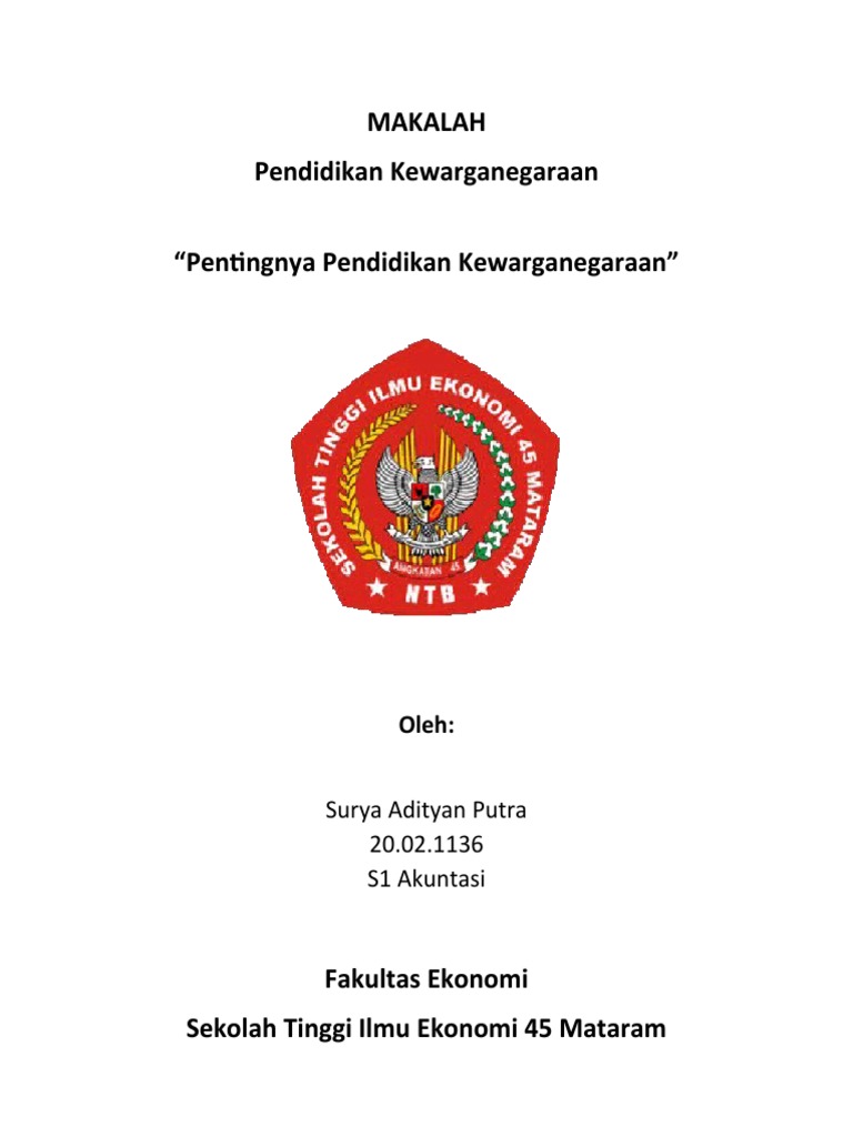 Makalah Pendidikan Kewarganegaraan | PDF