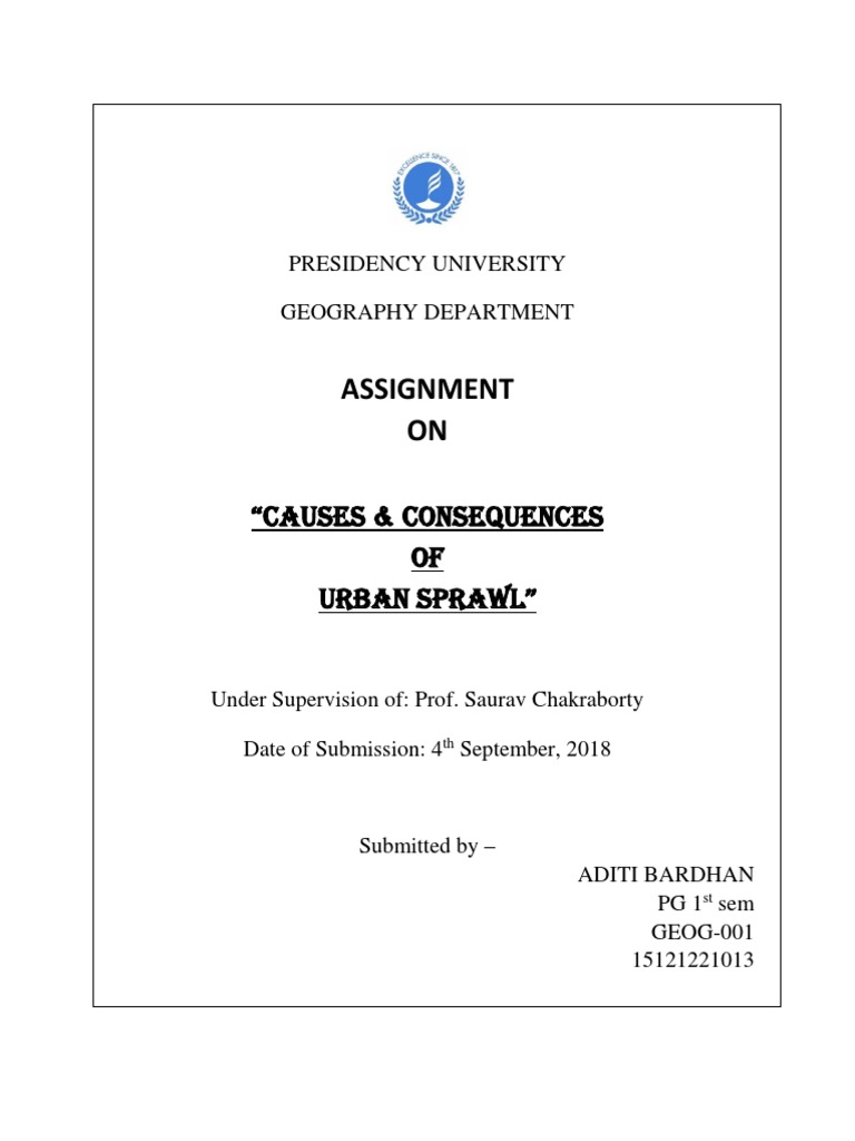 An Analysis of the Causes and Consequences of Unplanned Urban Sprawl ...