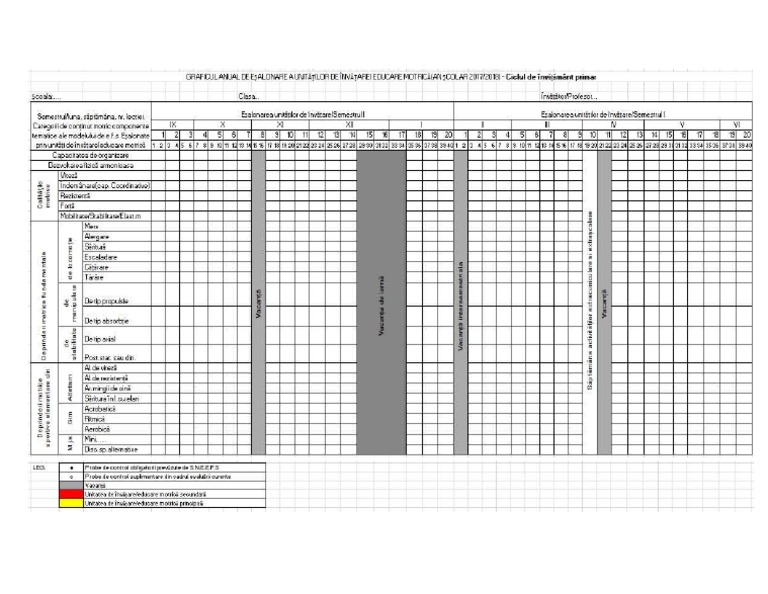 Grafic Anual de Esalonare | PDF