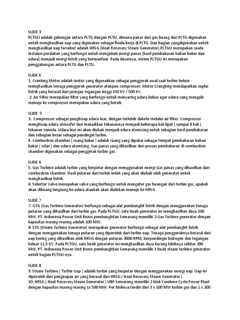 Materi PPT Pltgu Senipan Baru | PDF