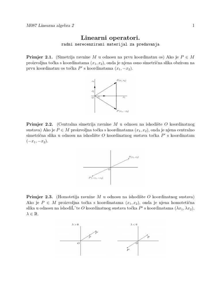 Linearni Operatori | PDF