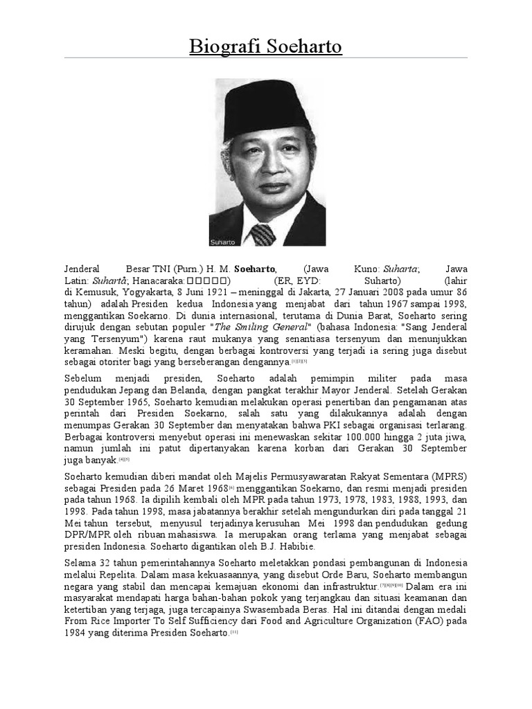 Biografi Soeharto | PDF