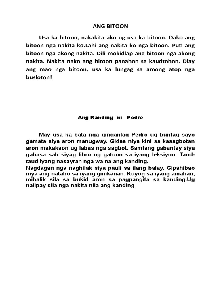 Bisaya Story | PDF