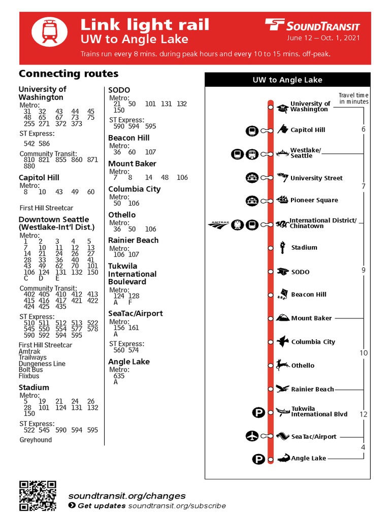 Seattle Link Light Rail Schedule | PDF | Public Transport | Seattle
