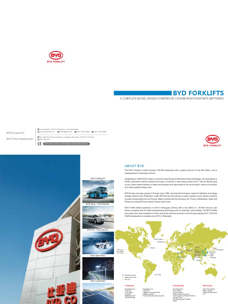 BYD Forklift Brochure | PDF | Forklift | Transport