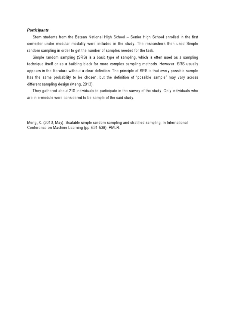 Participants Sample | PDF