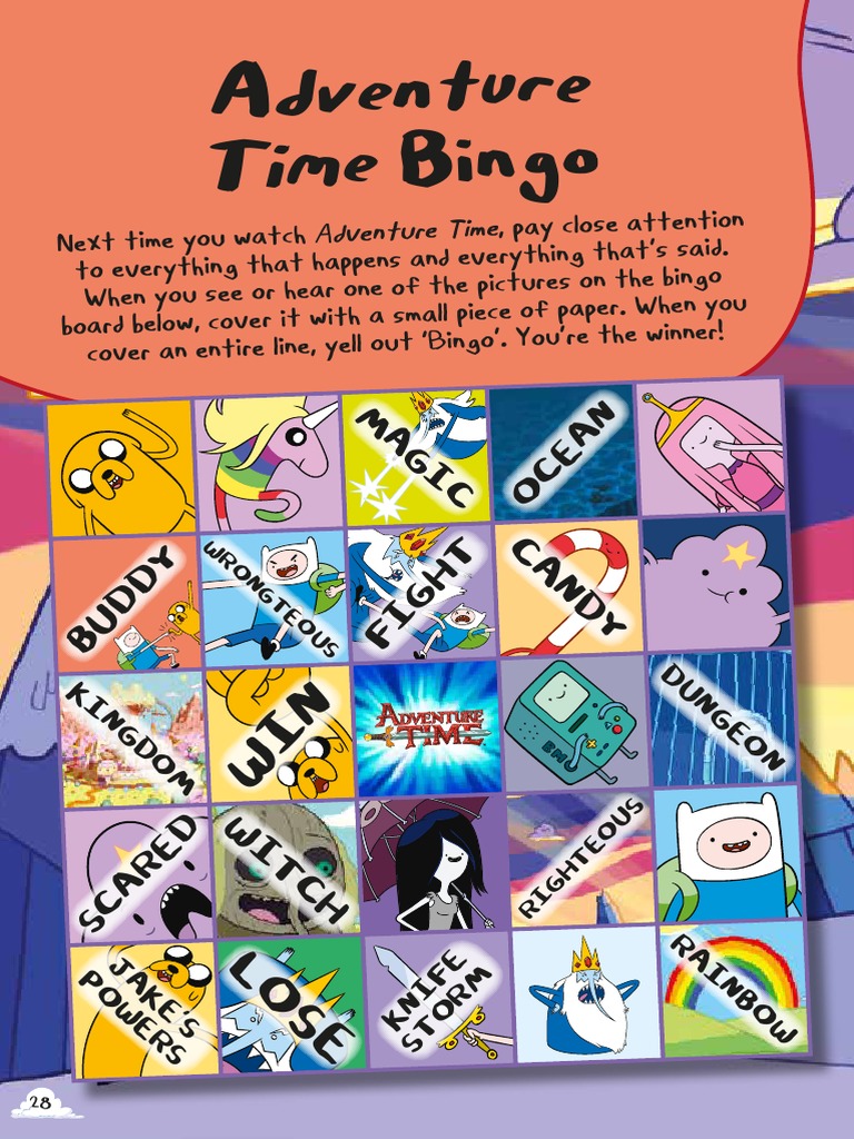 Adventure Time Bingo Game | PDF