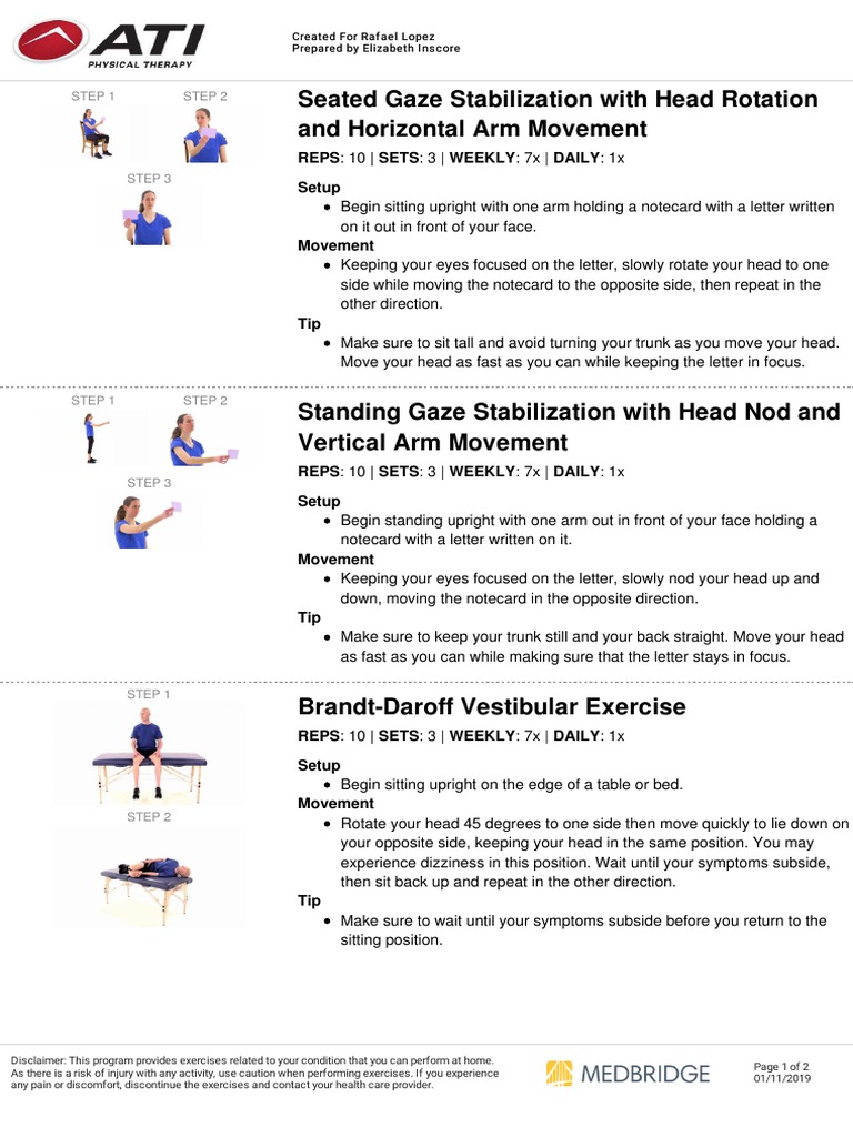 Seated Gaze Stabilization With Head Rotation and Horizontal Arm ...