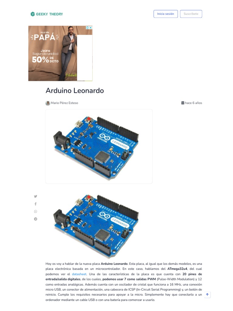 Arduino Leonardo - Geeky Theory | PDF | Equipo de oficina | Bienes manufacturados