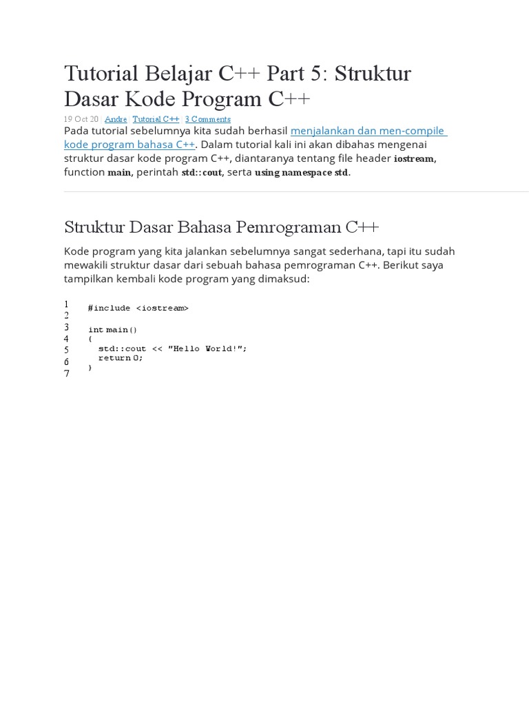 Tutorial Belajar C | PDF | Komputer Tutorial Belajar C | PDF | Komputer
