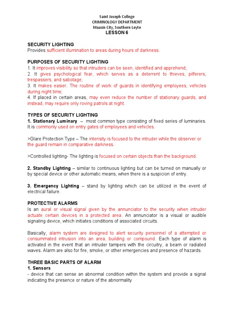 Lesson 6 and Module Activities | Download Free PDF | Security Alarm ...