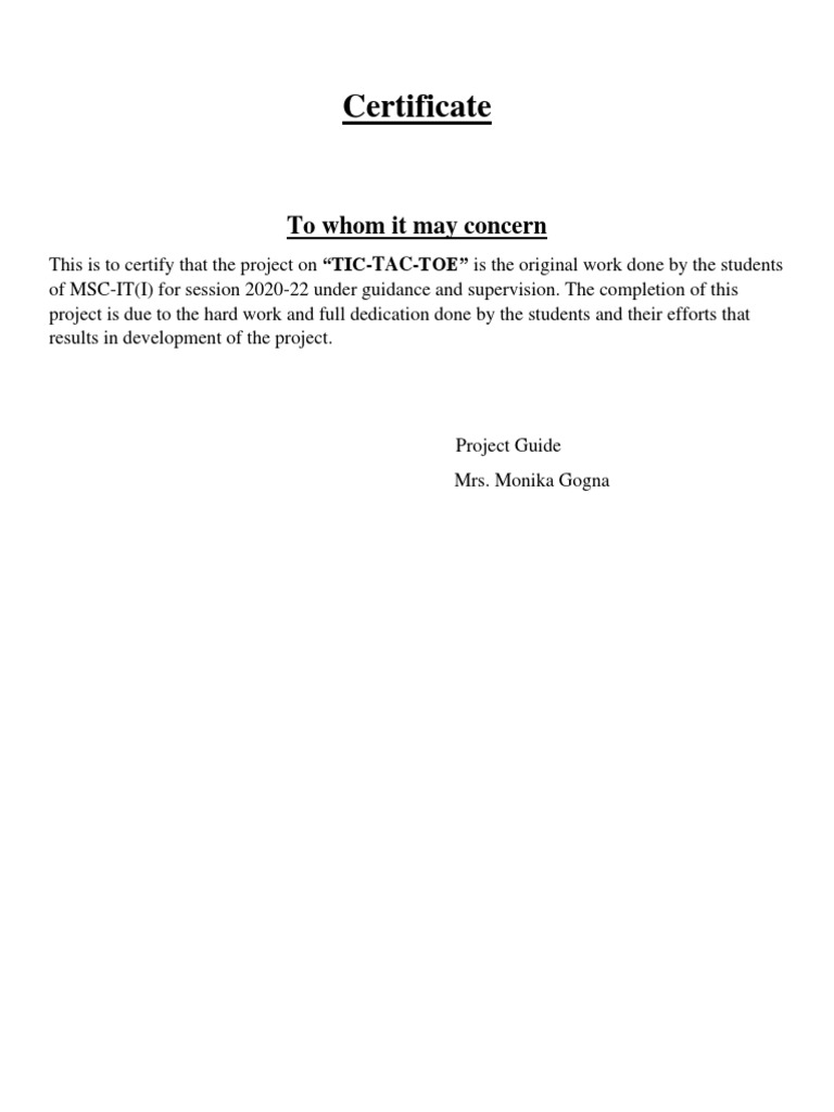 Certificate: To Whom It May Concern | Download Free PDF | Microsoft Sql ...