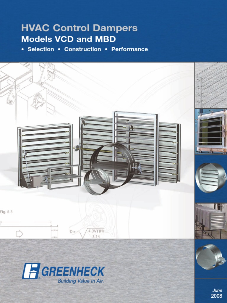 HVAC Control Dampers: Models VCD and MBD | PDF | Duct (Flow ...