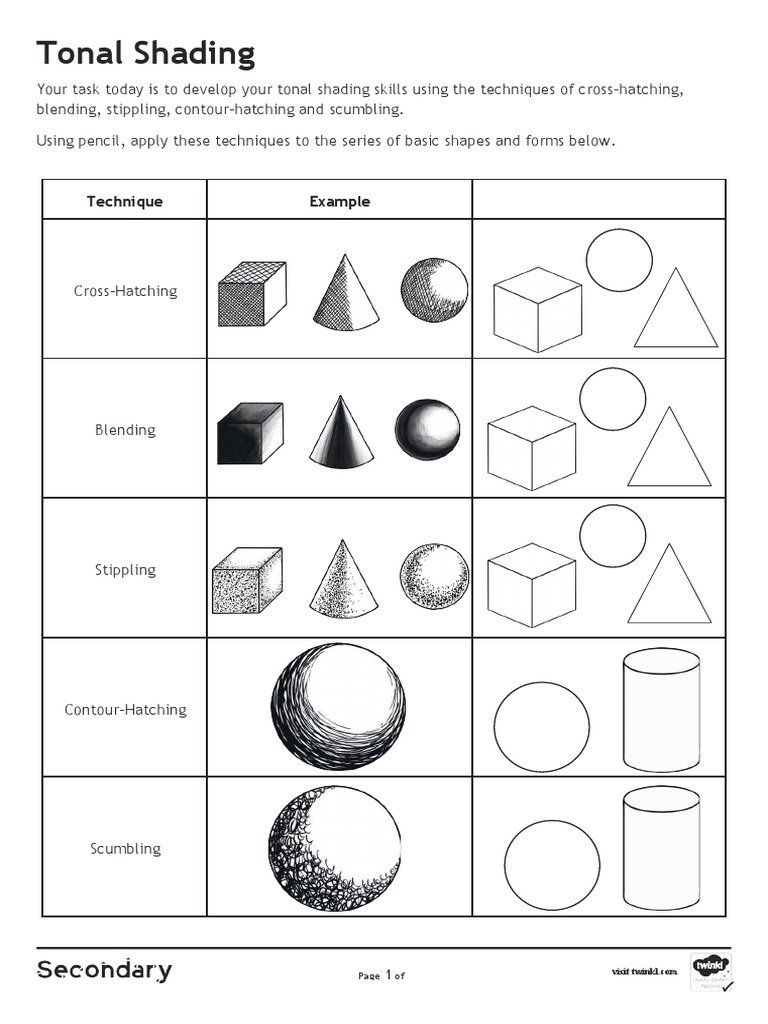 Tonal Shading: Technique Example | PDF | Home & Garden | Art