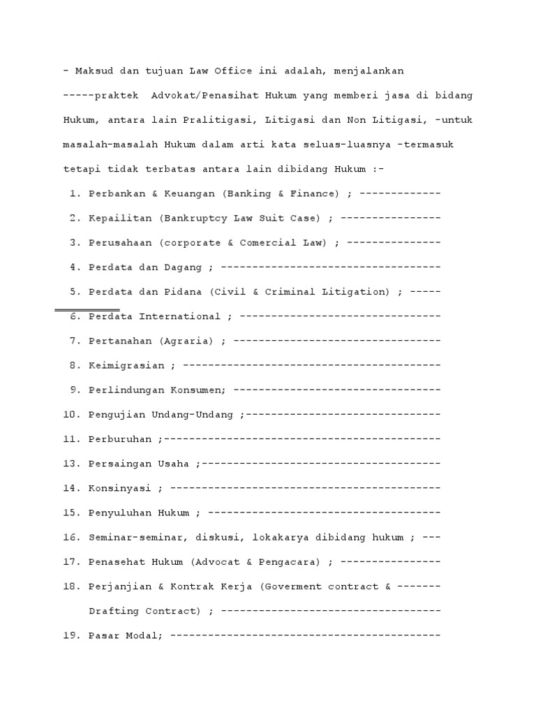 Contoh Adart 1 Lawfirm | PDF