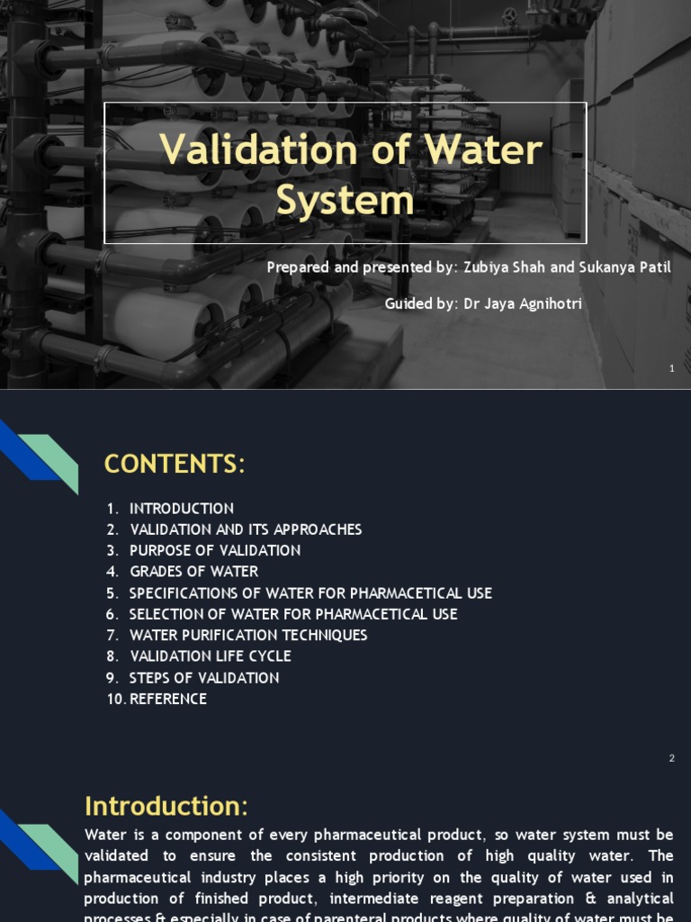 Validation of Water System | PDF | Verification And Validation | Membrane