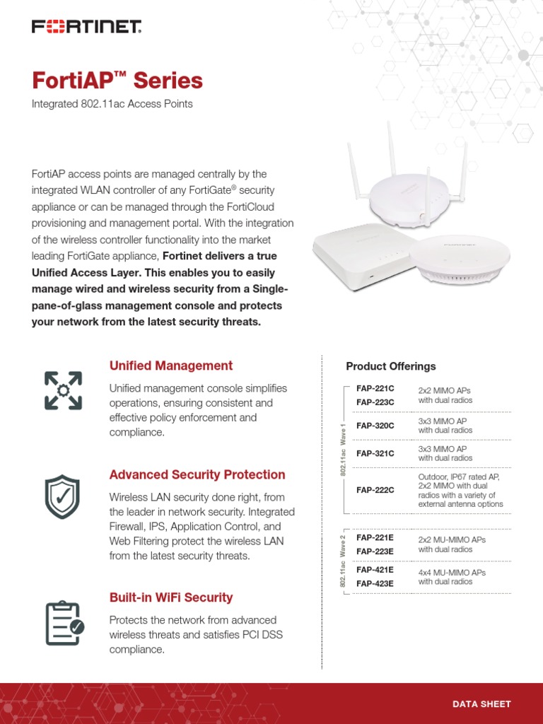 Fortiap Series: Unified Management | PDF | Ieee 802.11 | Wi Fi