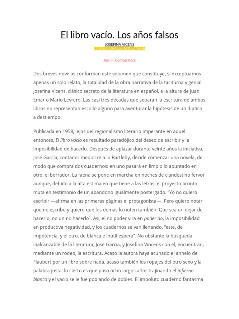 El Libro Vacío-Josefina Vicens | PDF | Religión y creencia