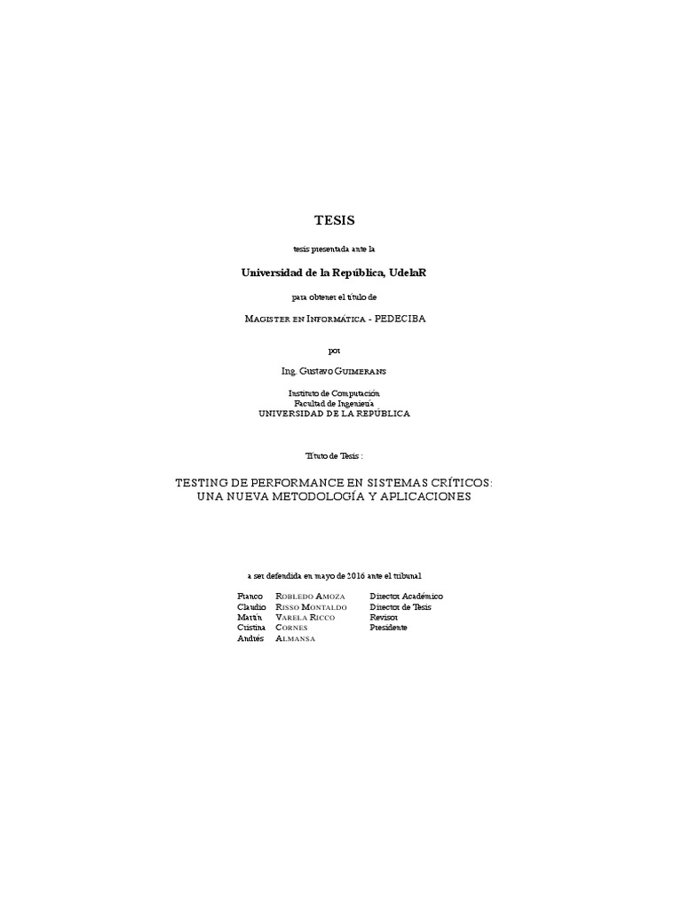 Testing de Performance en Sistemas Criticos - Udelar | Descargar gratis ... Testing de Performance en Sistemas Criticos - Udelar | Descargar gratis ...