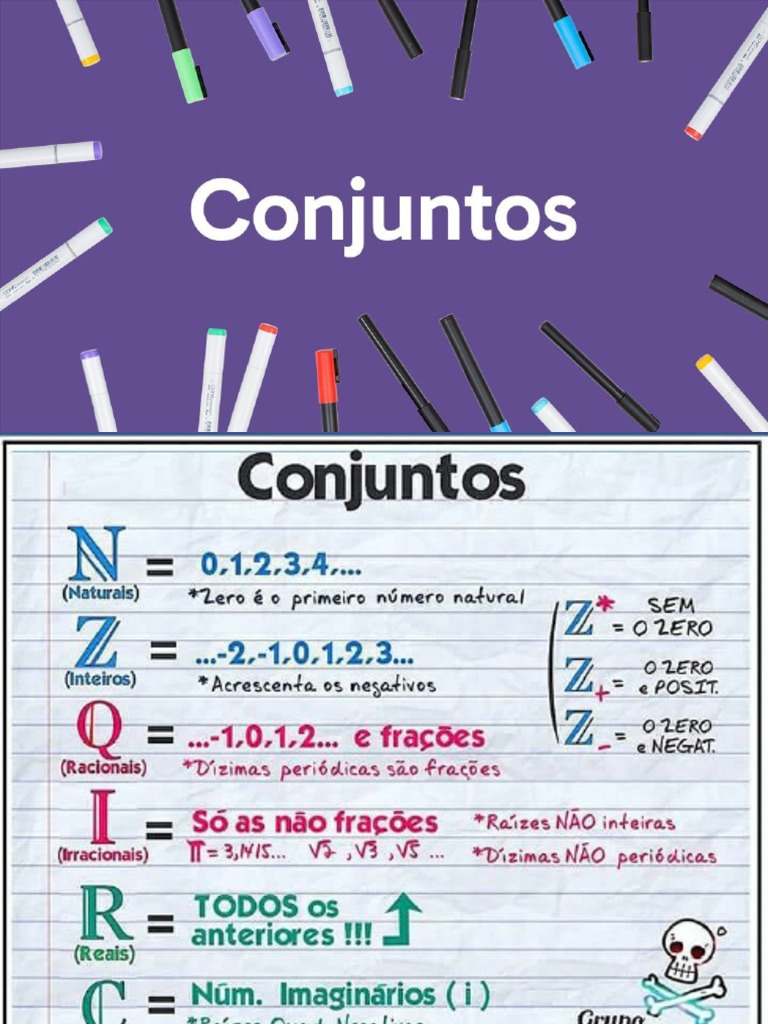 Símbolos e operações com conjuntos | PDF | Números | Conjunto (Matemática)