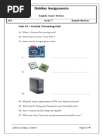 Grade 7 - ICT Worksheet | PDF