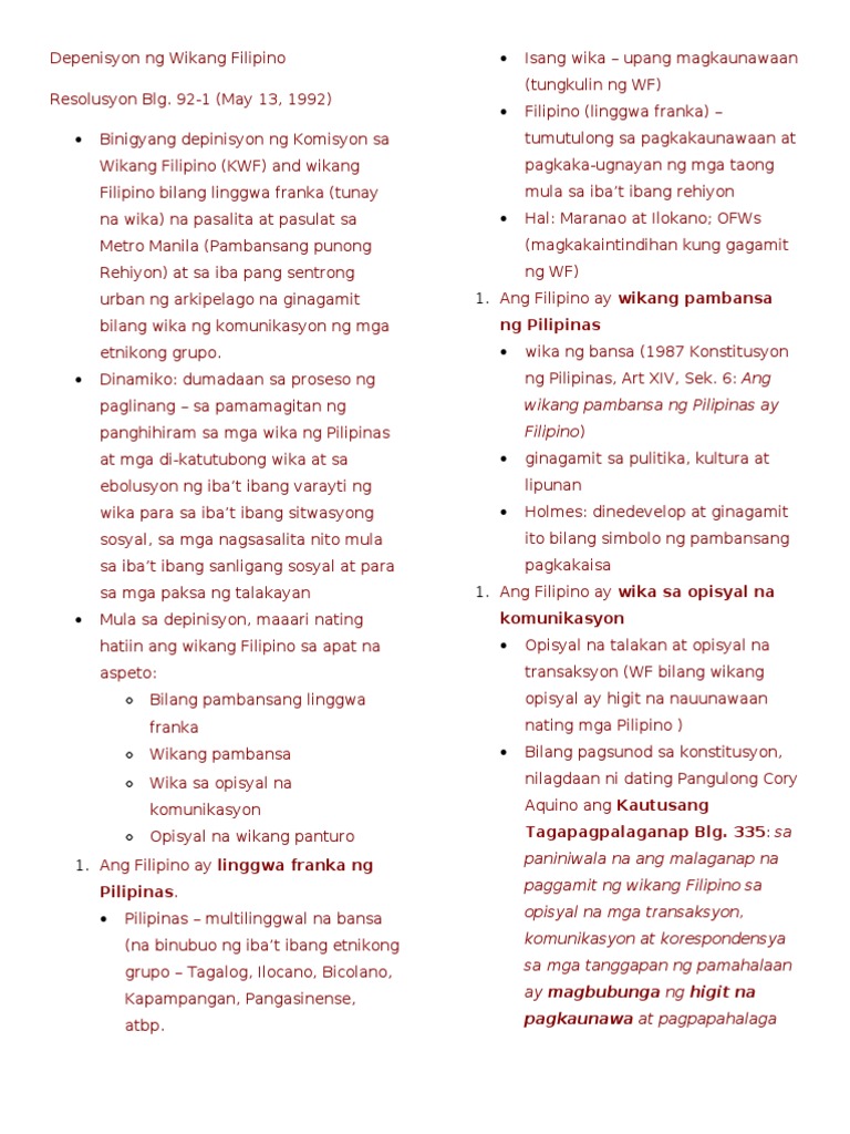 Filipino Report Outline | PDF