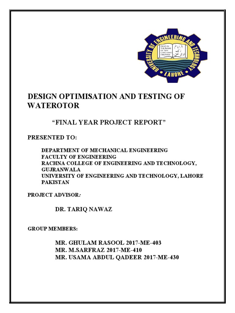 Presentation of Water Rotor | PDF | Turbine | Wind Turbine